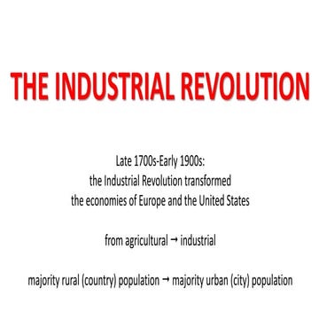 The industrial revolution | PPTX
