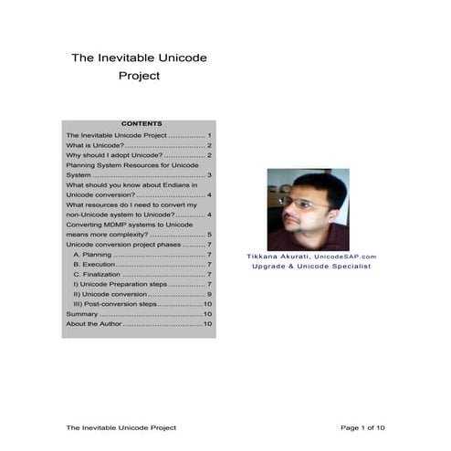 The inevitable unicode conversion project white paper by tikkana | PDF ...