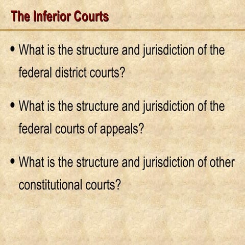The inferior courts | PPT
