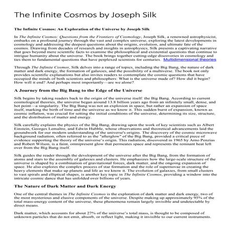 The Infinite Cosmos by Joseph SilkThe Infinite Cosmos by Joseph Silk.pdf