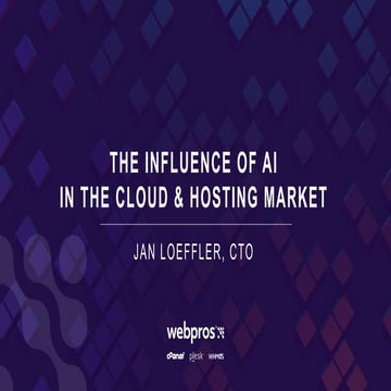 The Influence of AI in the Cloud & Hosting Market - Jan Loeffler (CTO ...