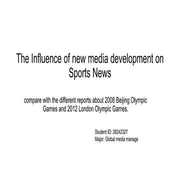 The influence of new media development on sports news | PPT