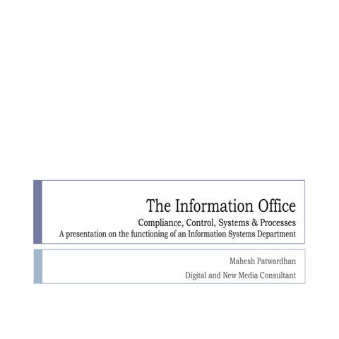 The Information Office | PDF | Operating Systems | Computer Software ...