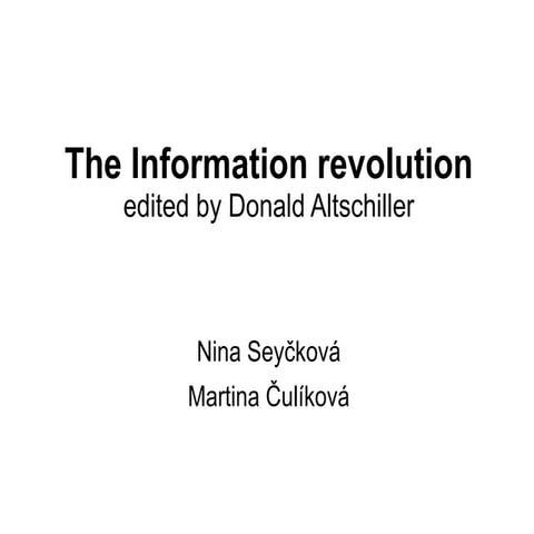 The information revolution | PPT