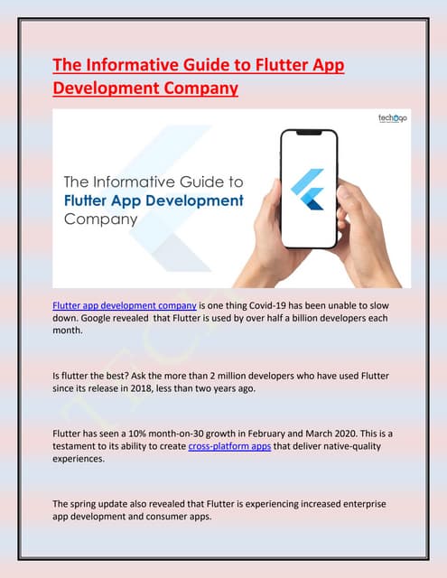 Flutter User-Friendly Cross-Platform for Mobile App Development | PDF