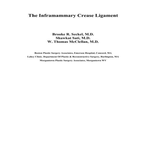 The Inframammary Crease | PDF