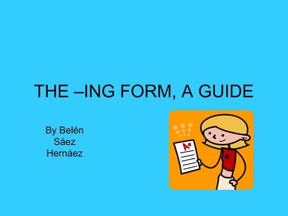 The Infinitive And The –Ing Form | PPT