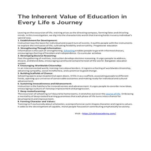 The Inherent Value of Education in Every Life s Journey.pdf