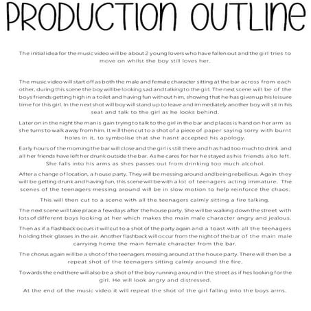 The initial idea for the music video will be about 2 young lovers who ...