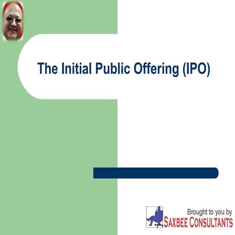 The initial public offering (ipo) | PPT