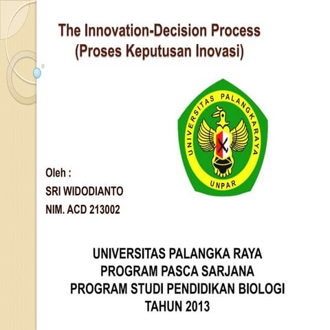 The innovation decision process | PPTX