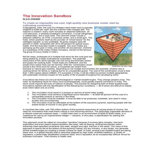 The innovation sandbox | DOC