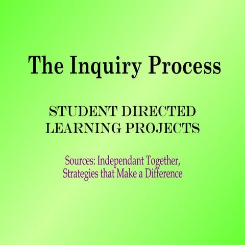 The inquiry process | PPT
