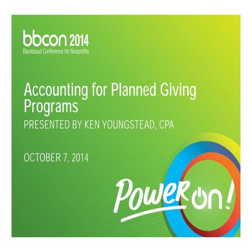 The Ins and Outs of Planned Gift Accounting | PDF