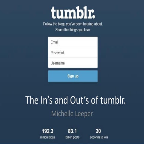 The In's and Out's of Tumblr | PDF