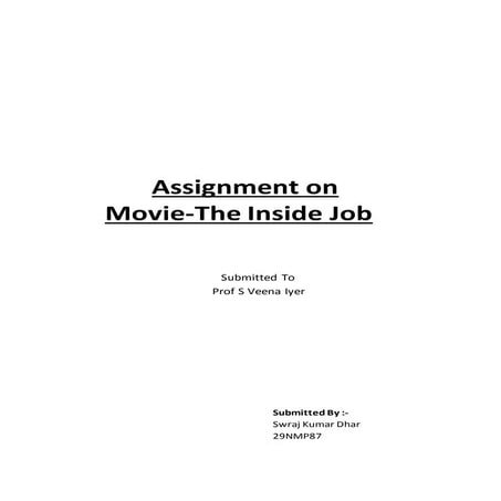 The inside job | PDF