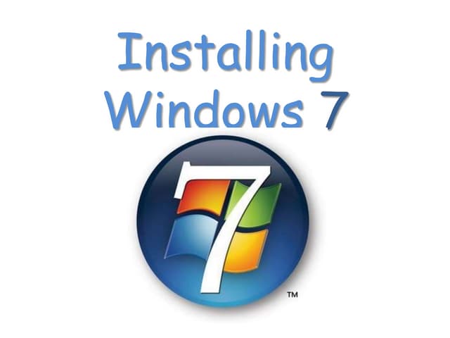 Windows 7 installation step by step | PDF