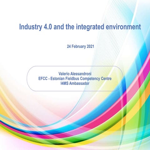 I4MS Talk "Industry 4.0 & the integrated environment" presentation | PPT