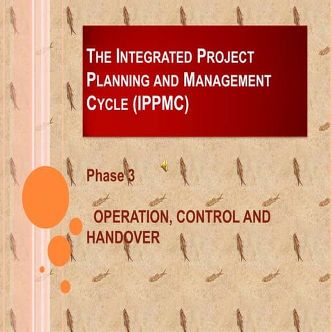 The integrated project planning and management cycle ( | PPTX