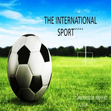 The international sport````` | PPTX