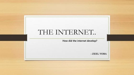 Presentation on INTERNET | PPT | PPTX | Internet | Computing