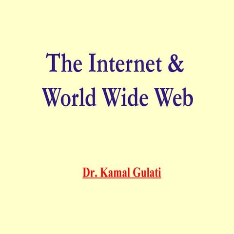 The Internet & WWW - Basic Understanding | PPT