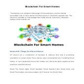 Blockchain For Smart Homes | PDF