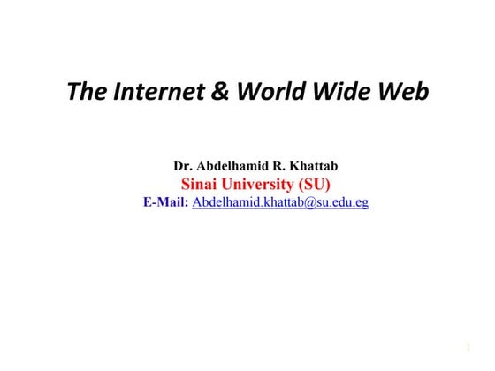 Components of the Internet and the World Wide Web | PPTX