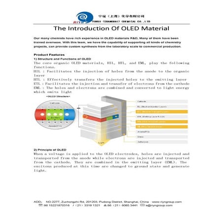 The introduction of oled material | PDF