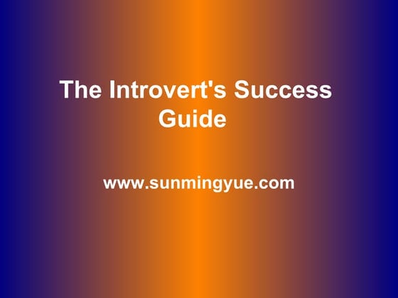 The power of introvert ppt | PPT