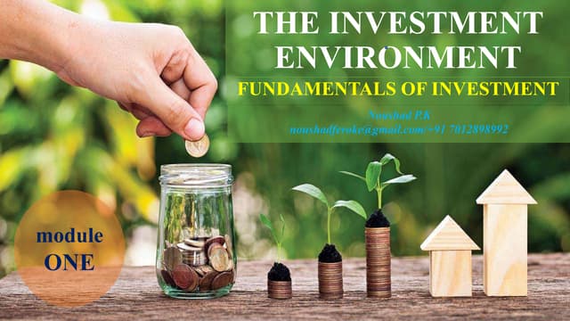 An introduction to investment | PPT | Stocks and Bonds | Personal Investing