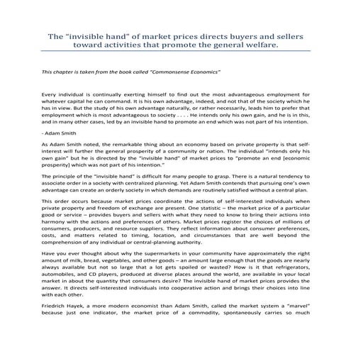 The invisible hand | PDF