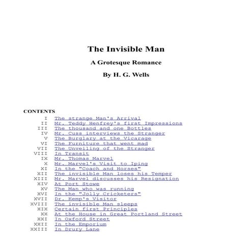 The Invisible Man by H.G. Wells | PDF