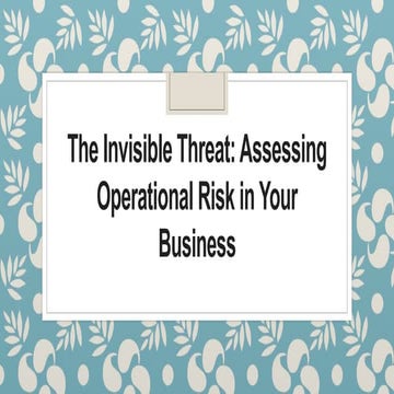 The Art of Effective Risk Assessment in Management Consulting | PPTX