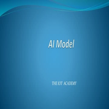 The IoT Academy training part3 AI model | PPT