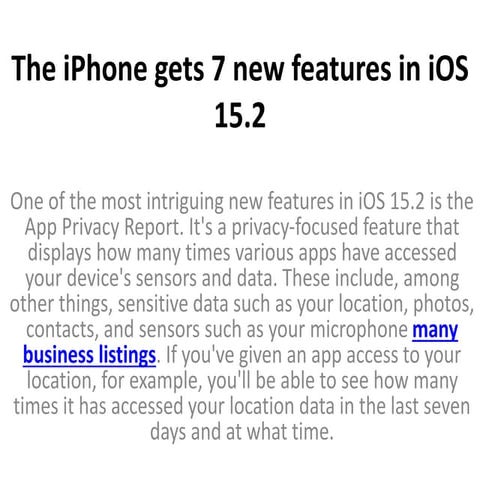The iPhone gets 7 new features in iOS 15.2.pptx