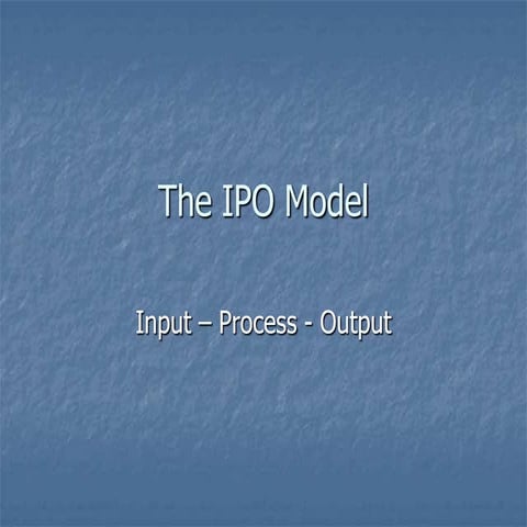 The ipo model | PPTX