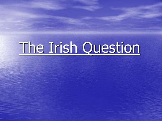 'The troubles' in northern ireland | PPTX