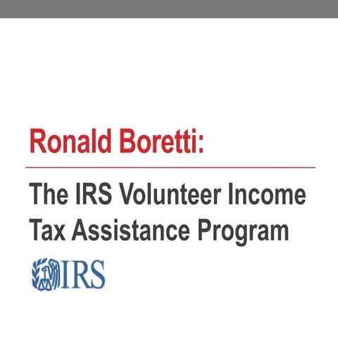 The irs volunteer income tax assistance program | PPTX