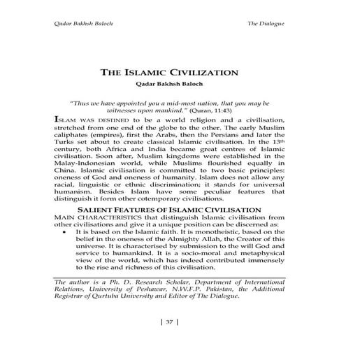 The islamic civilization | PDF