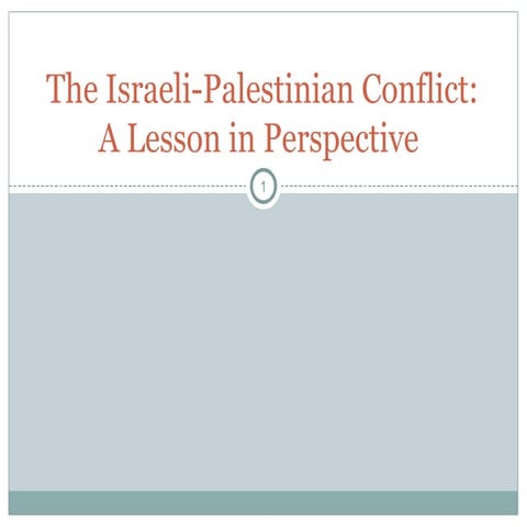The israeli conflict2 | PPT