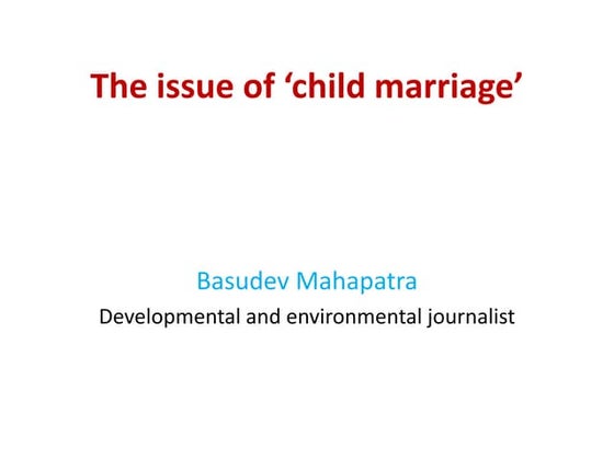 Child Marriage | PDF | Marriage and Civil Unions | Family and Relationships