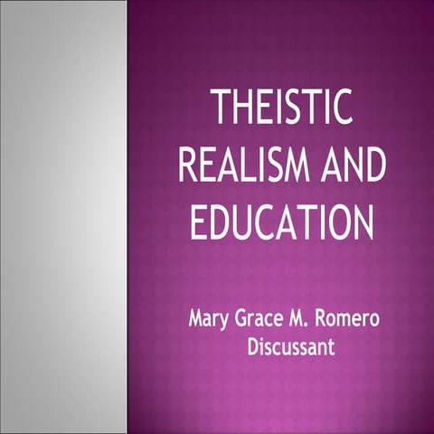 Theistic realism | PPT