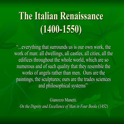 The italian renaissance | PPT | Religion & Spirituality