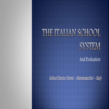 The italian school system | PPT