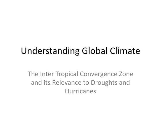 ITCZ - Inter Tropical Convergence Zone | PDF