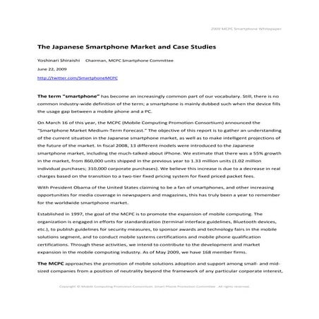 The japanese smartphone market and case studies | PDF