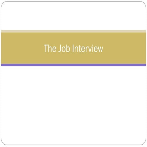 The job interview PPT Presentationnn.ppt