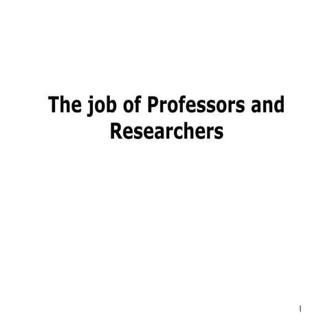 The job of professors | PPT