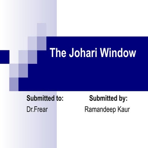 The johari window | PPT